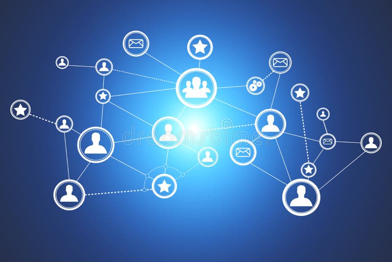 Business Network Isolated on a Background - Internet Concept Stock ...