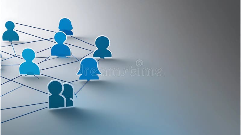 Business Network Structure and Team Communication Stock Illustration ...