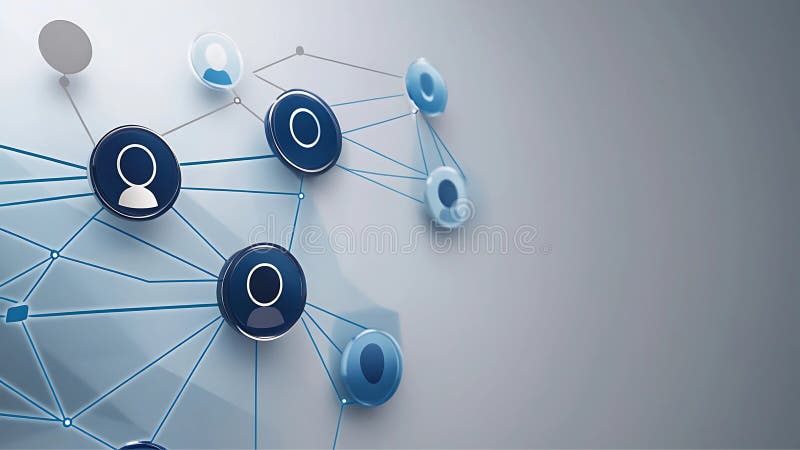 Business Network Structure and Team Communication Stock Illustration ...
