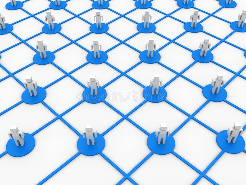 Business Network stock illustration. Illustration of figure - 43007763