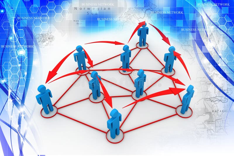 Business Network stock illustration. Illustration of cooperation - 43009251