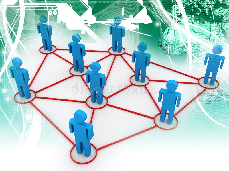 Business Network stock illustration. Illustration of figure - 43009357