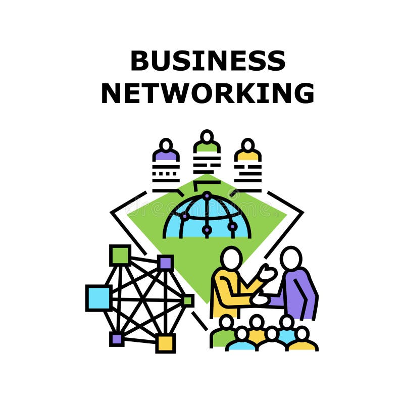 Business Networking Outsource Vector Concept Color Stock Vector ...