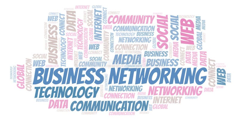 Business Networking Word Cloud Stock Illustration - Illustration of ...