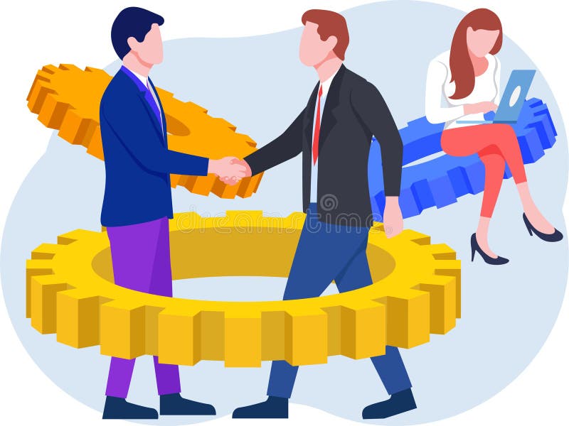 Business partner deal stock vector. Illustration of businessman - 223467986