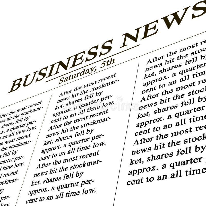 Business news stock illustration. Illustration of paper - 5292175