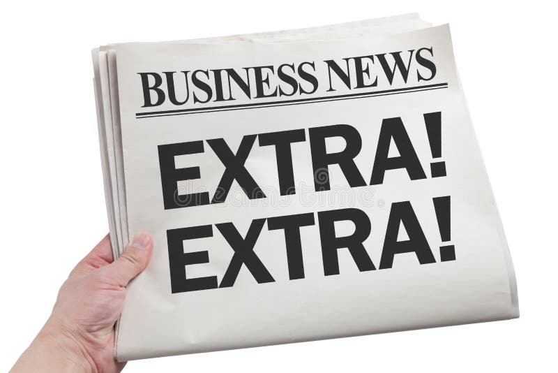 News Extra stock image. Image of media, message, isolated - 24223825