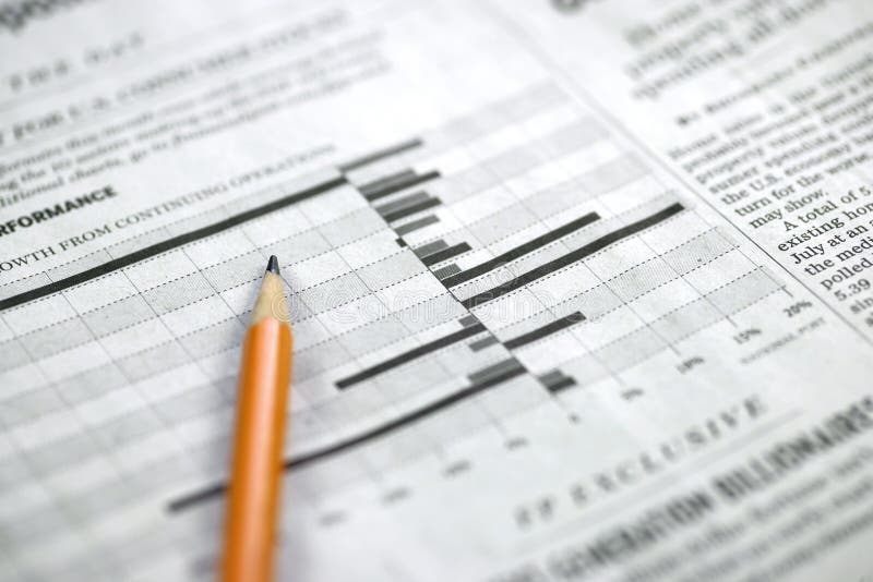 Business - Newspapers Business Section and Market Stock Image - Image ...