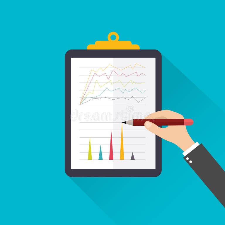 Business Note Paper with Pencil. Stock Vector - Illustration of list ...