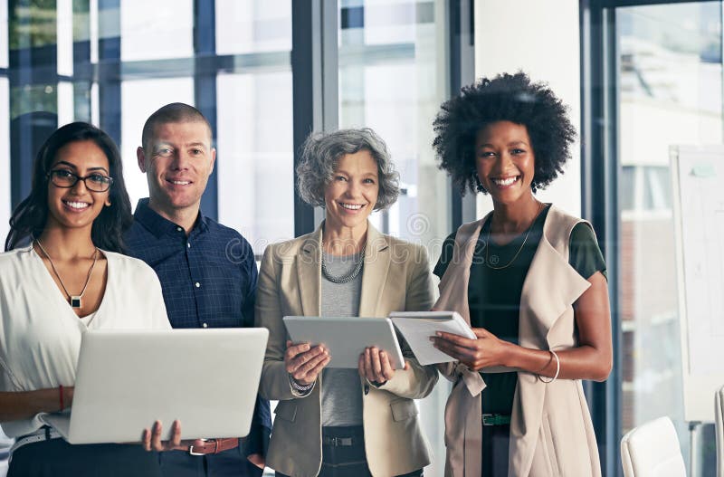 Business Notebook, Portrait and Technology with Teamwork for Submission ...