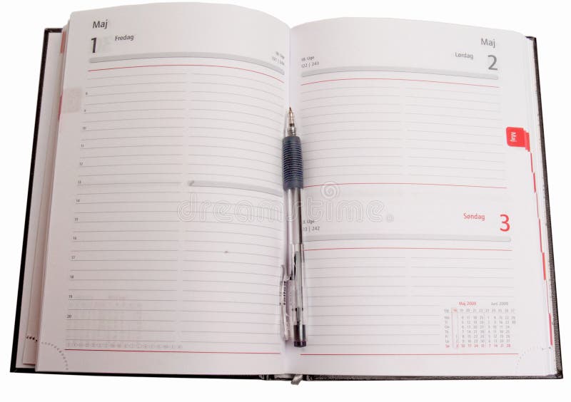 Business Objects - Diary Open with Room To Copy Stock Photo - Image of ...