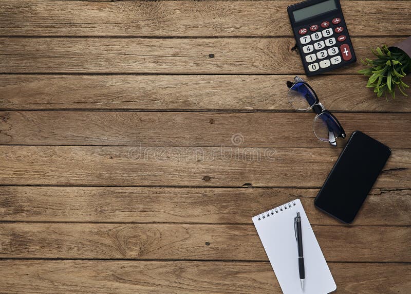 Business Objects Office on Desk Table Stock Image - Image of note, life ...