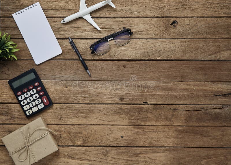 Business Objects Office on Desk Table Stock Image - Image of notebook ...