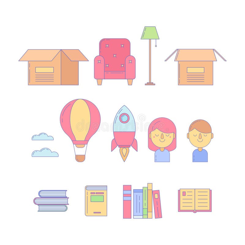 Business Objects for Office and Work Stock Vector - Illustration of ...