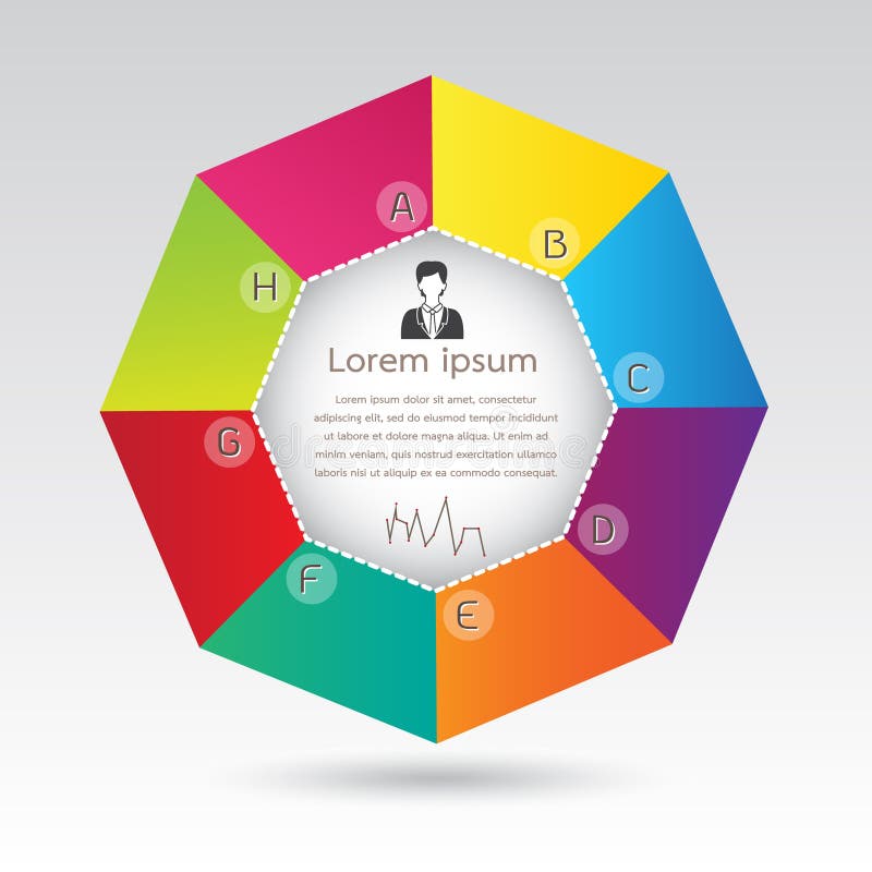Business Octagon Diagram Infographic Presentation Stock Vector ...