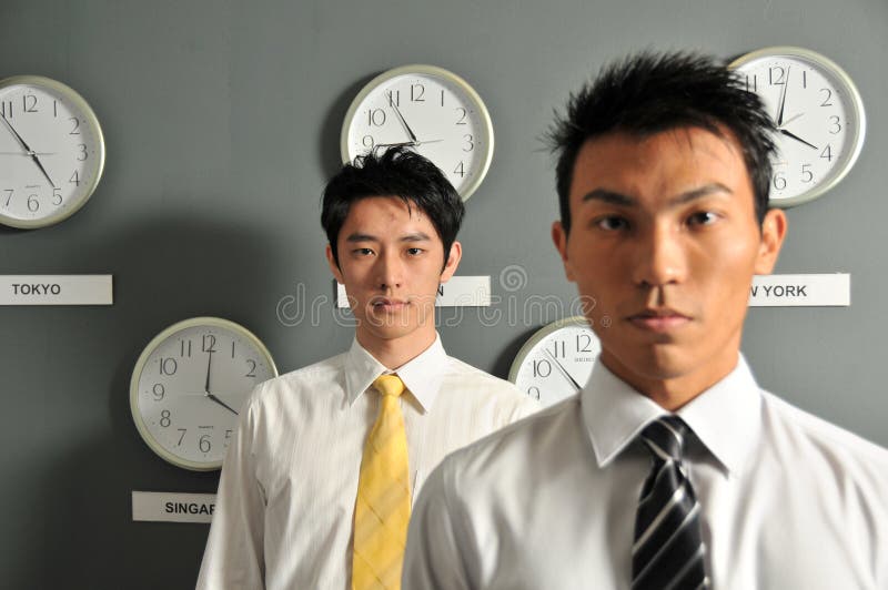 Business Office with Clock 125 Stock Photo - Image of economy, friend ...