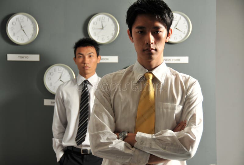 Business Office with Clock 125 Stock Photo - Image of economy, friend ...