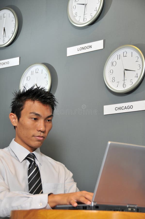 Business Office with Clocks 74 Stock Image - Image of blank, namecard ...