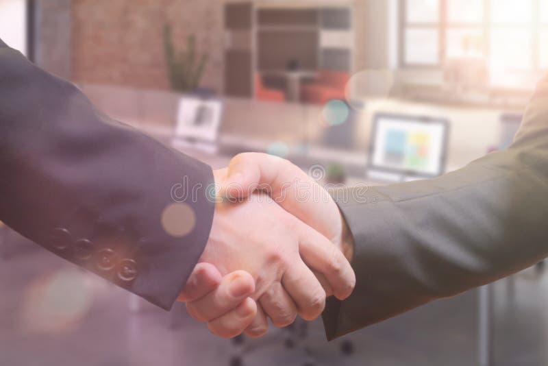 Banner and Header Panoramic Horizontal - Close Up Businessmen Shaking ...