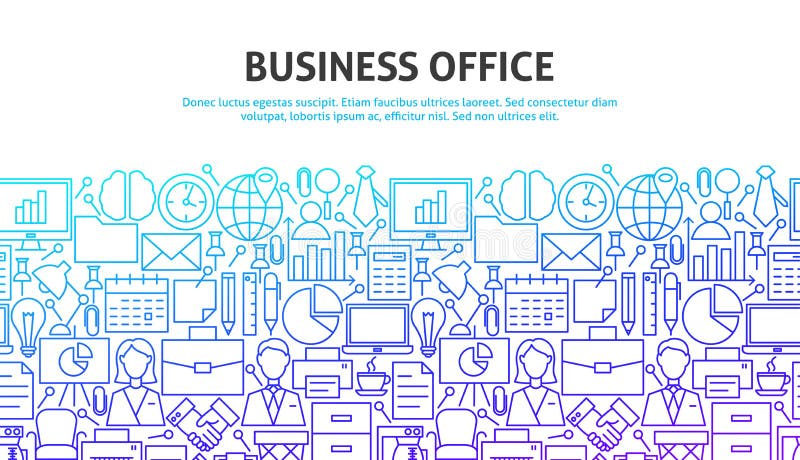 Business Office Concept stock vector. Illustration of handshake - 116331277