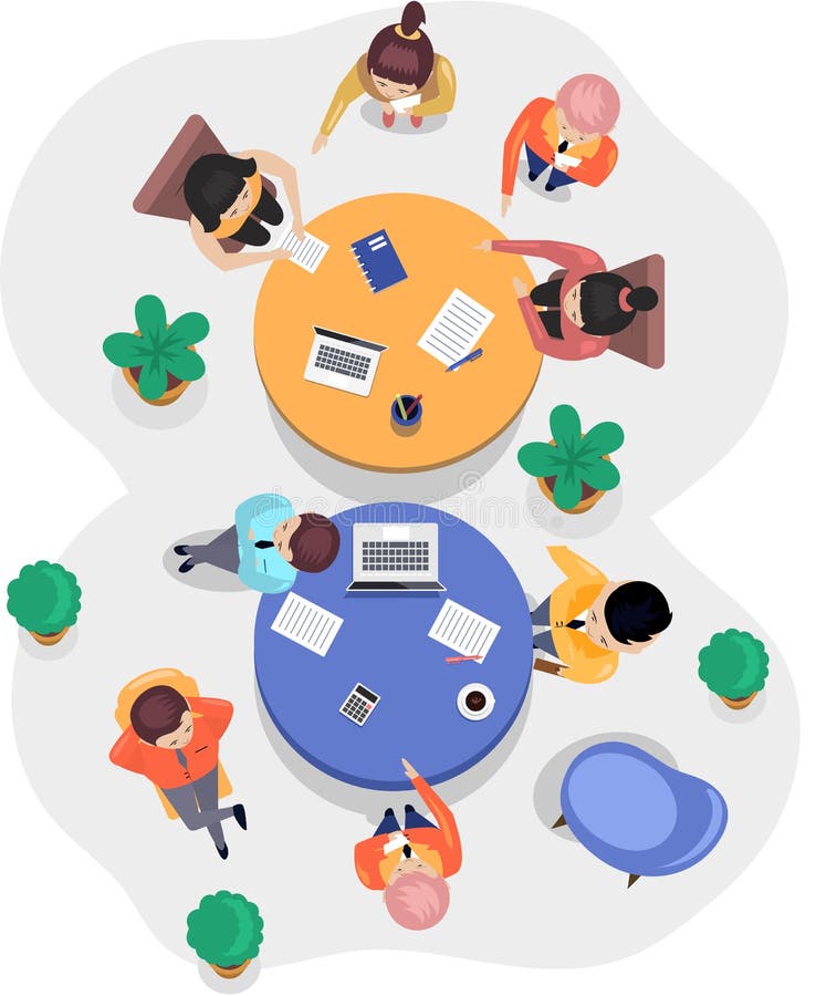 Business Office Connection Working Concept. Businessmen Communicating ...