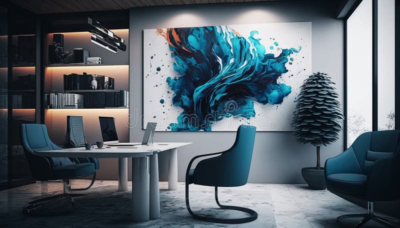 Business Office Design Background. UI UX Design Stock Illustration ...