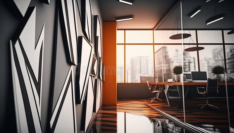 Business Office Design Background. UI UX Design Stock Illustration ...
