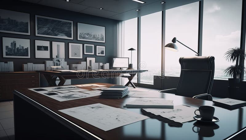 Business Office Design Background. UI UX Design Stock Illustration ...