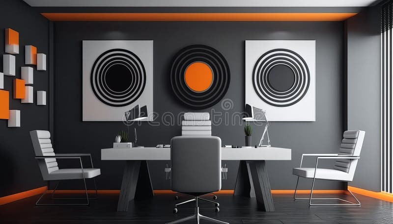 Business Office Design Background. UI UX Design Stock Illustration ...