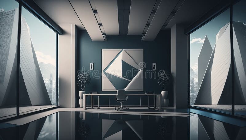 Business Office Design Background. UI UX Design Stock Illustration ...