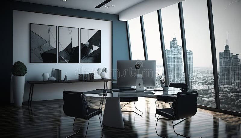 Business Office Design Background. UI UX Design Stock Illustration ...