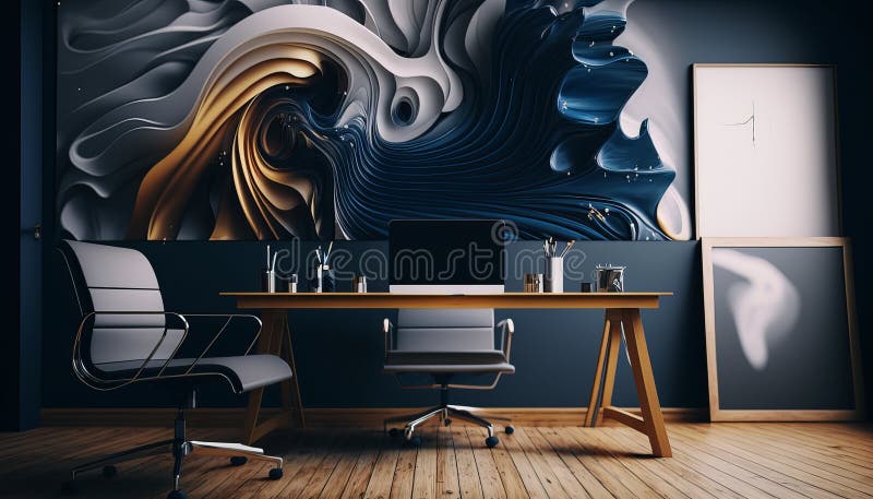 Business Office Design Background. UI UX Design Stock Illustration ...
