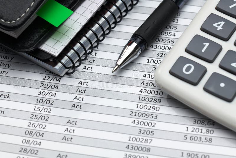 Business Office Desk Closeup - Financial Reports, Analysis and ...
