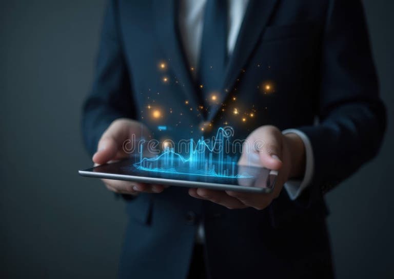 Business Office Digital Art Innovative Data Visualization Stock Photo ...