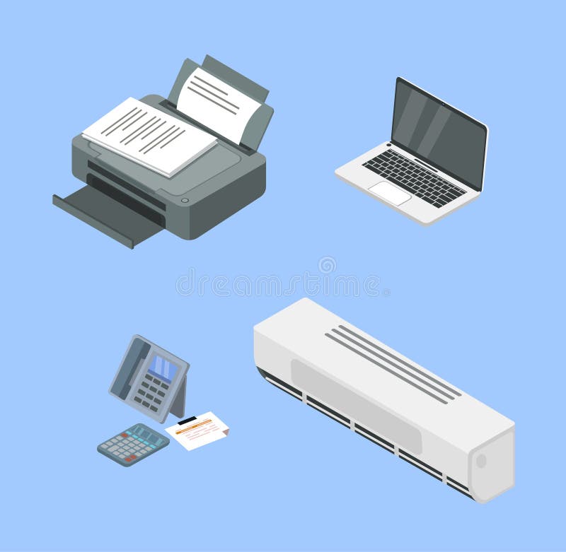 Business Office Elements Vector Set Stock Vector - Illustration of system, cartoon: 298879846