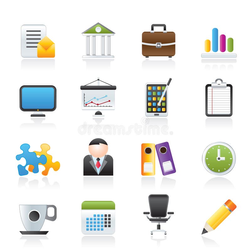 Vector Business Icon Set. Part 1 Stock Vector - Illustration of ...