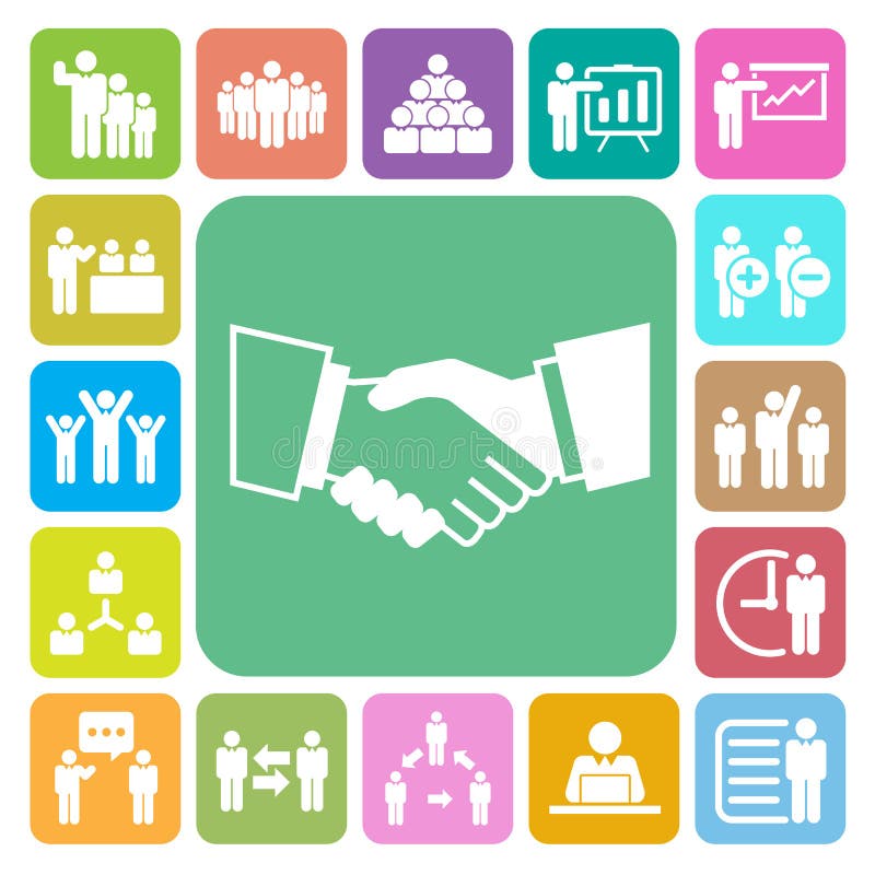 Business and Office Icons Set. Illustration Stock Vector - Illustration ...