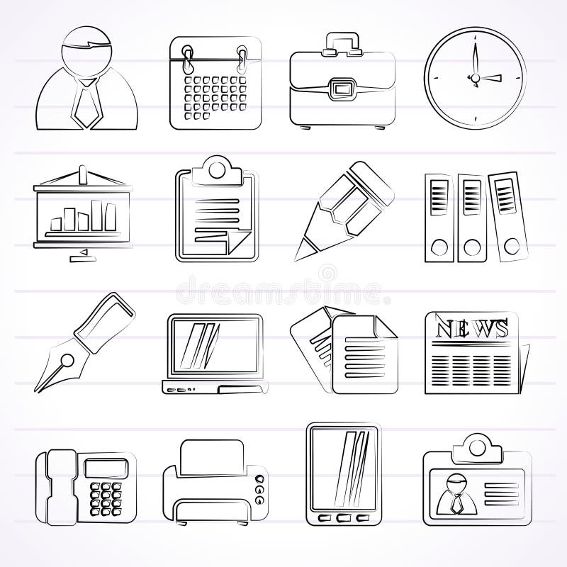 Business and Office Icons stock vector. Illustration of phone - 40384817