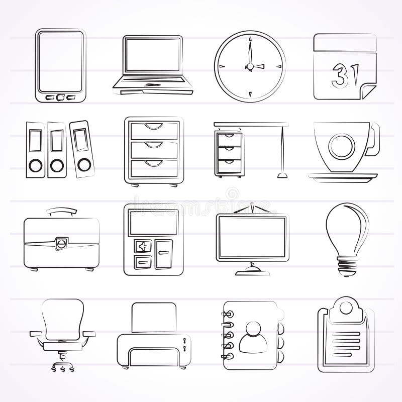 Business and office Icons stock vector. Illustration of menu - 50089903