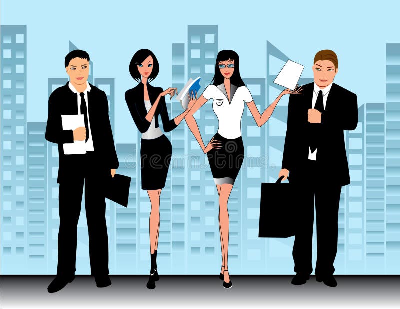 Business Office People Vector Illustration Stock Illustration ...