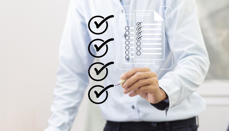 Business Office Process Check List System Concept Stock Photo - Image ...
