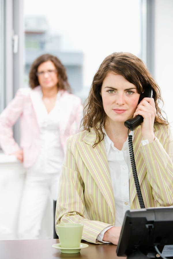 Telephone Workers at Office Stock Image - Image of consultant, glasses ...