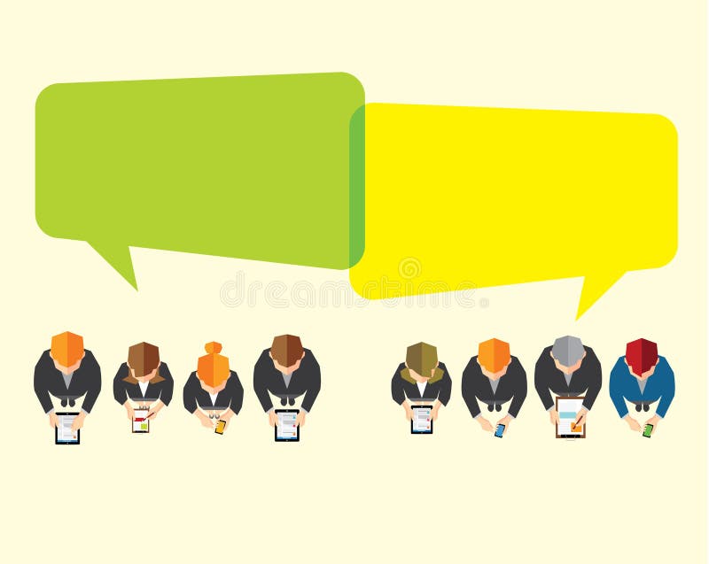 Business and Office Social Network Vector Design Stock Illustration ...