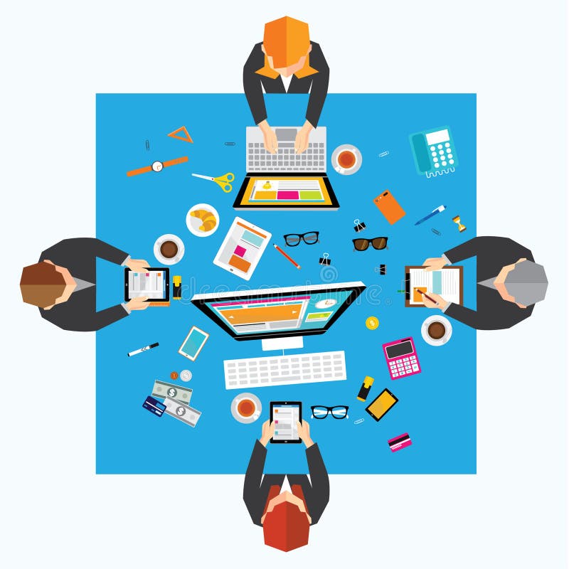 Business and Office Social Network Vector Design Stock Illustration ...