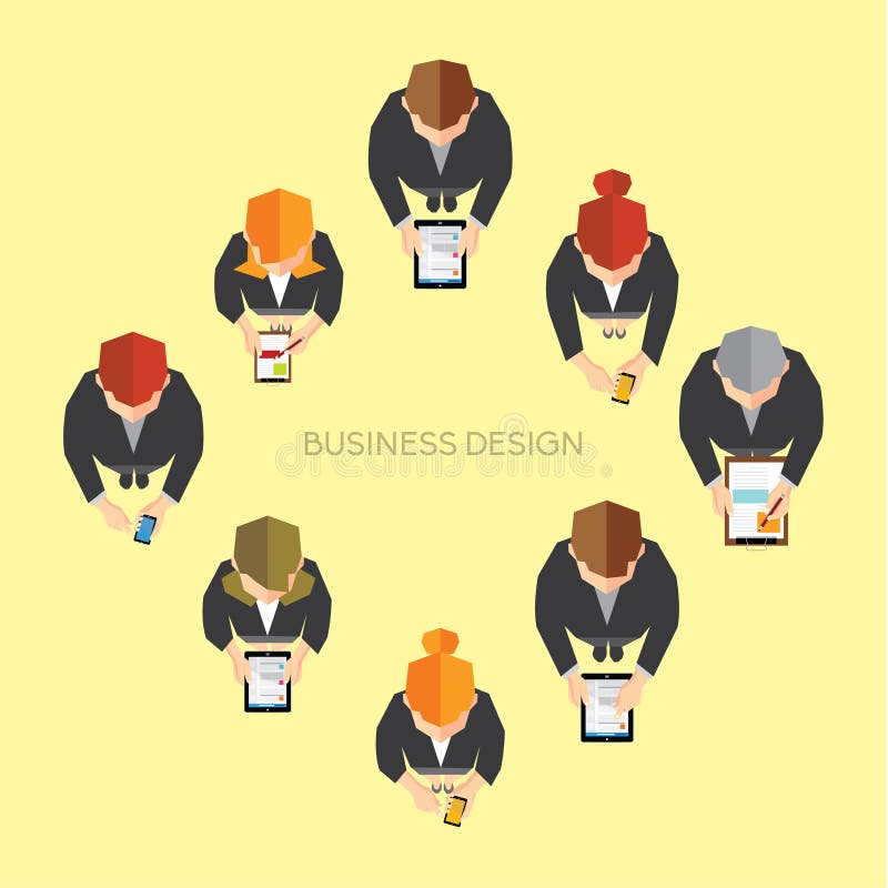 Business and Office Social Network Vector Design Stock Illustration ...