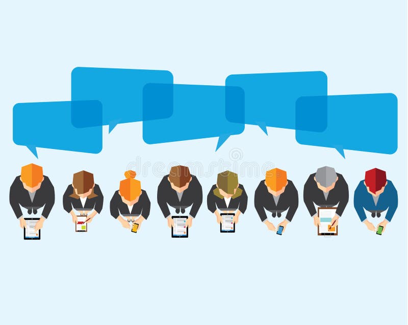 Business and Office Social Network Vector Design Stock Illustration ...