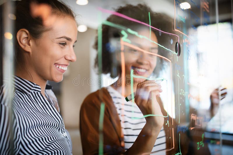 Technology Software Business Office Programming People Concept Stock ...