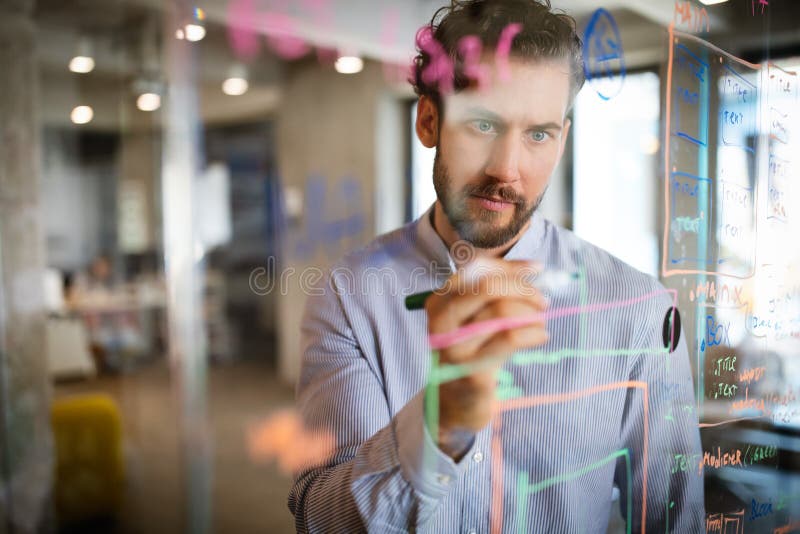 Technology Software Business Office Programming People Concept Stock ...