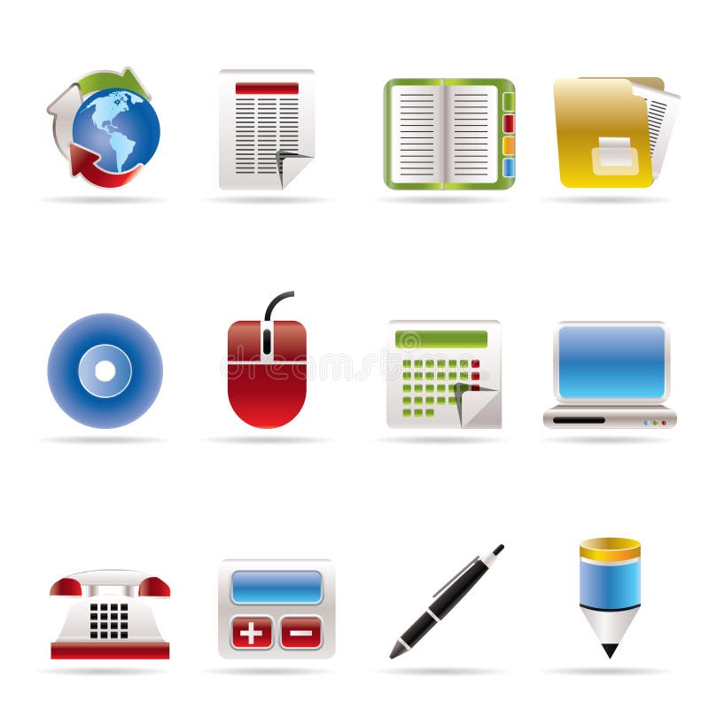 Business and Office Tools Icons Stock Vector - Illustration of file ...
