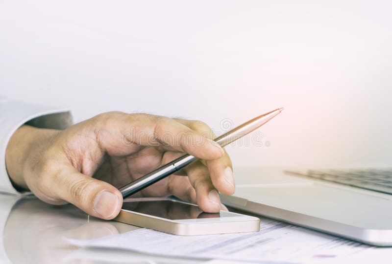 Business Office Worker is Pointing Pen Up for Success Stock Image ...